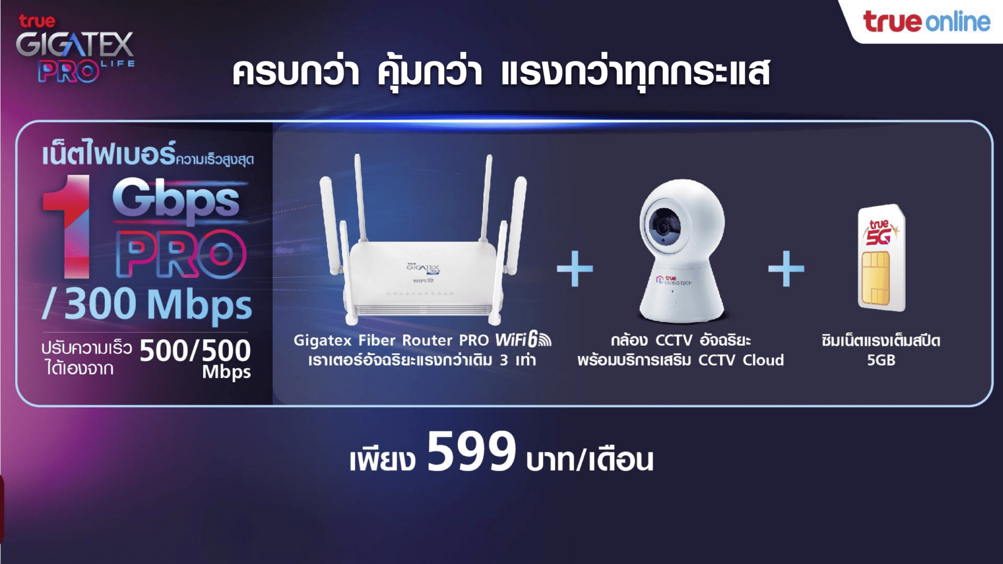 True Gigatex PRO Life เน็ตบ้านไฟเบอร์อันดับ 1 - Urban Creature